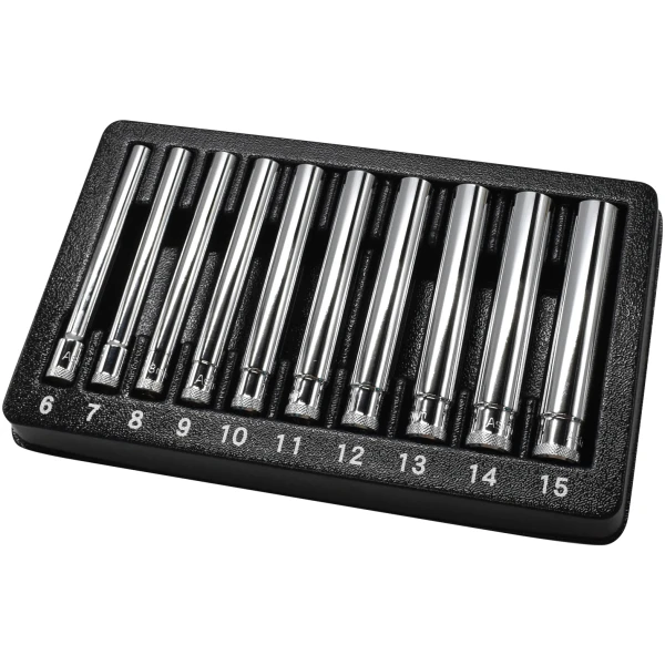 10PC 1/4" Drive Extra Deep Metric Socket Set 6-15mm | Astro Pneumatic Tools