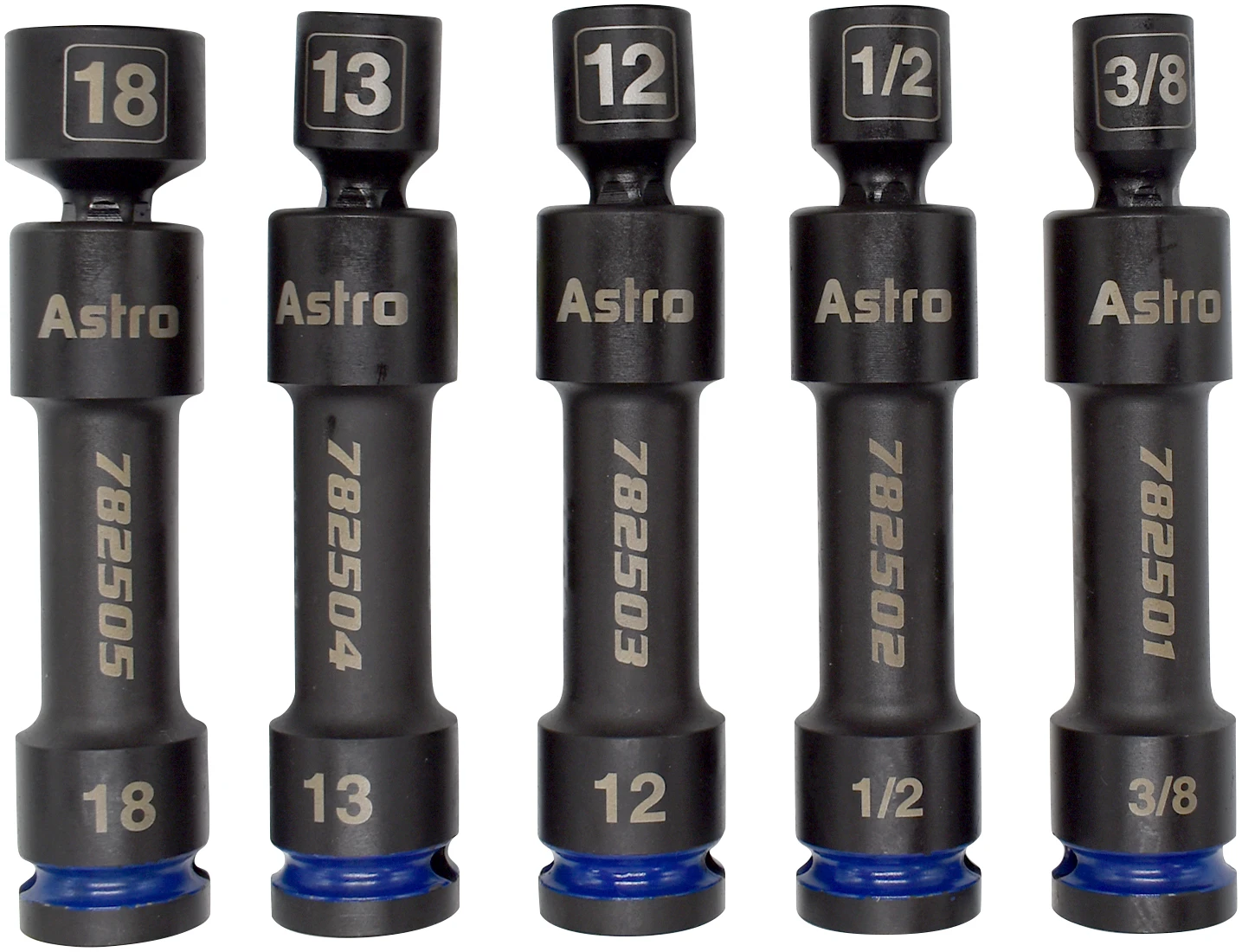 1/2" Drive 12-Point Pinless Heavy-Duty Driveline Impact Socket Set ...
